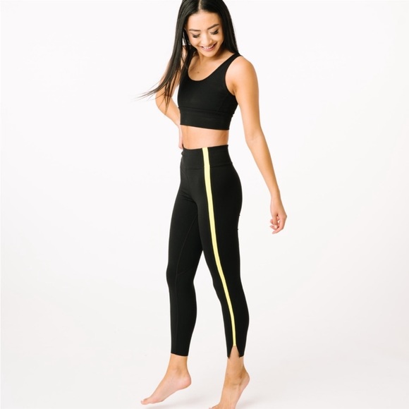 ZYIA | Pants & Jumpsuits | Zyia Active Neon Stripe High Rise Luxe ...